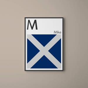 Letter M // International Maritime Signal Flags // Navy Flag Letter ...