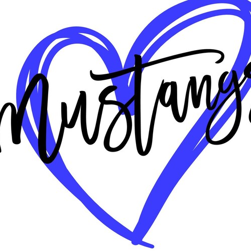 Mustangs Heart SVG - Etsy
