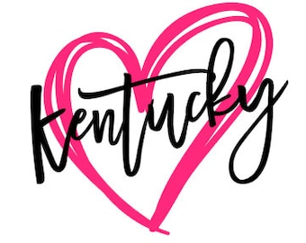 Kentucky Heart Svg | Etsy