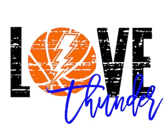 Thunder basketball | Etsy