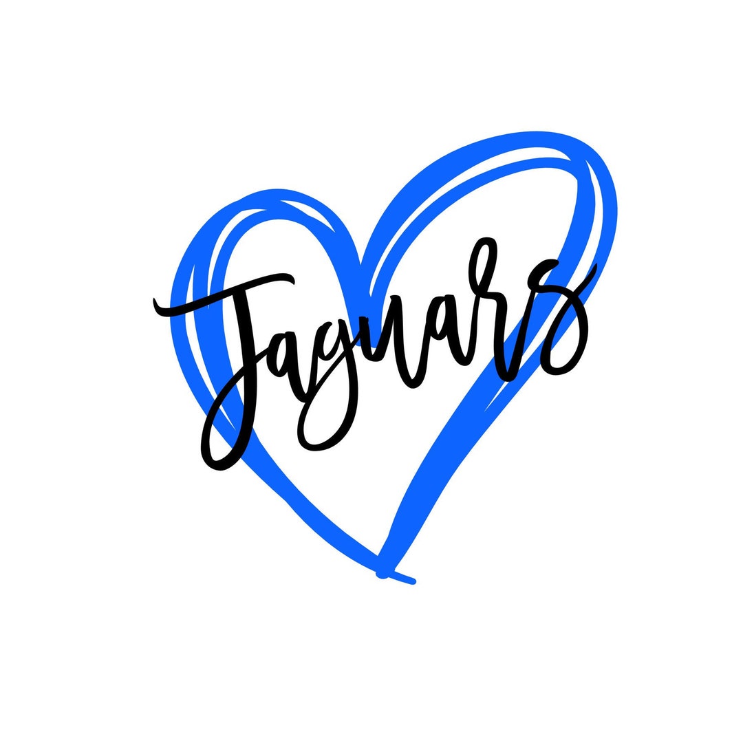 Jaguars Heart SVG - Etsy