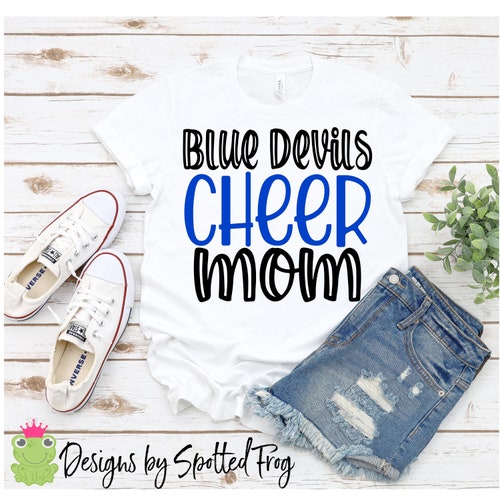 Blue Devils Cheer Squad Chevron Glitter SVG - Etsy