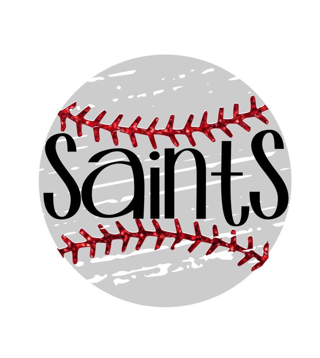 Saints Distressed Baseball SVG - Etsy