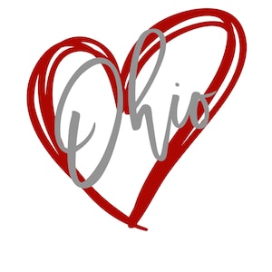 Ohio Heart SVG - Etsy