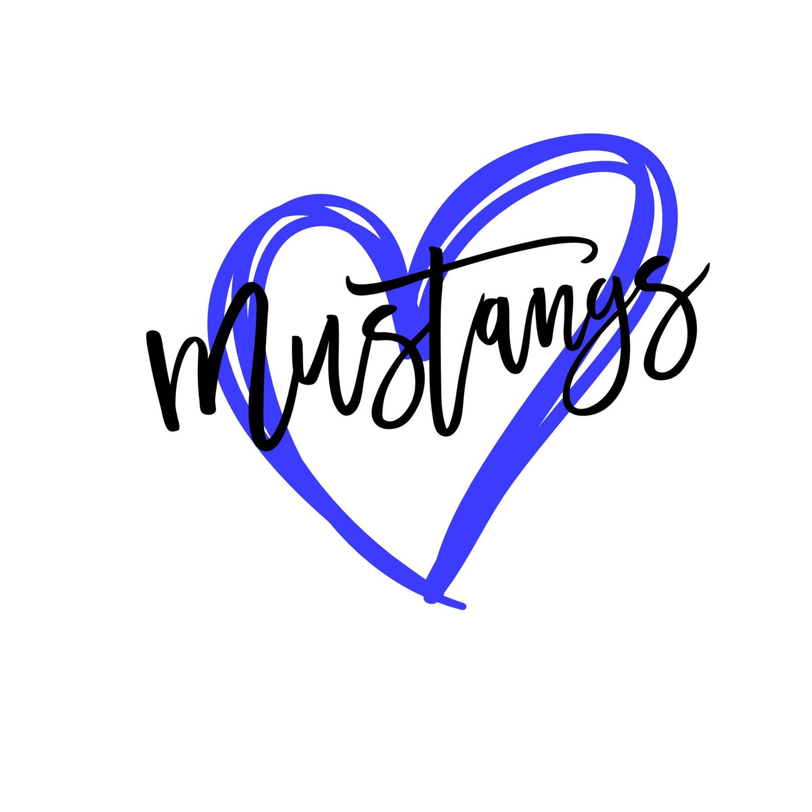 Mustangs Heart SVG - Etsy