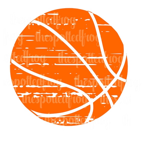 Distressed Basketball SVG/PNG | Etsy