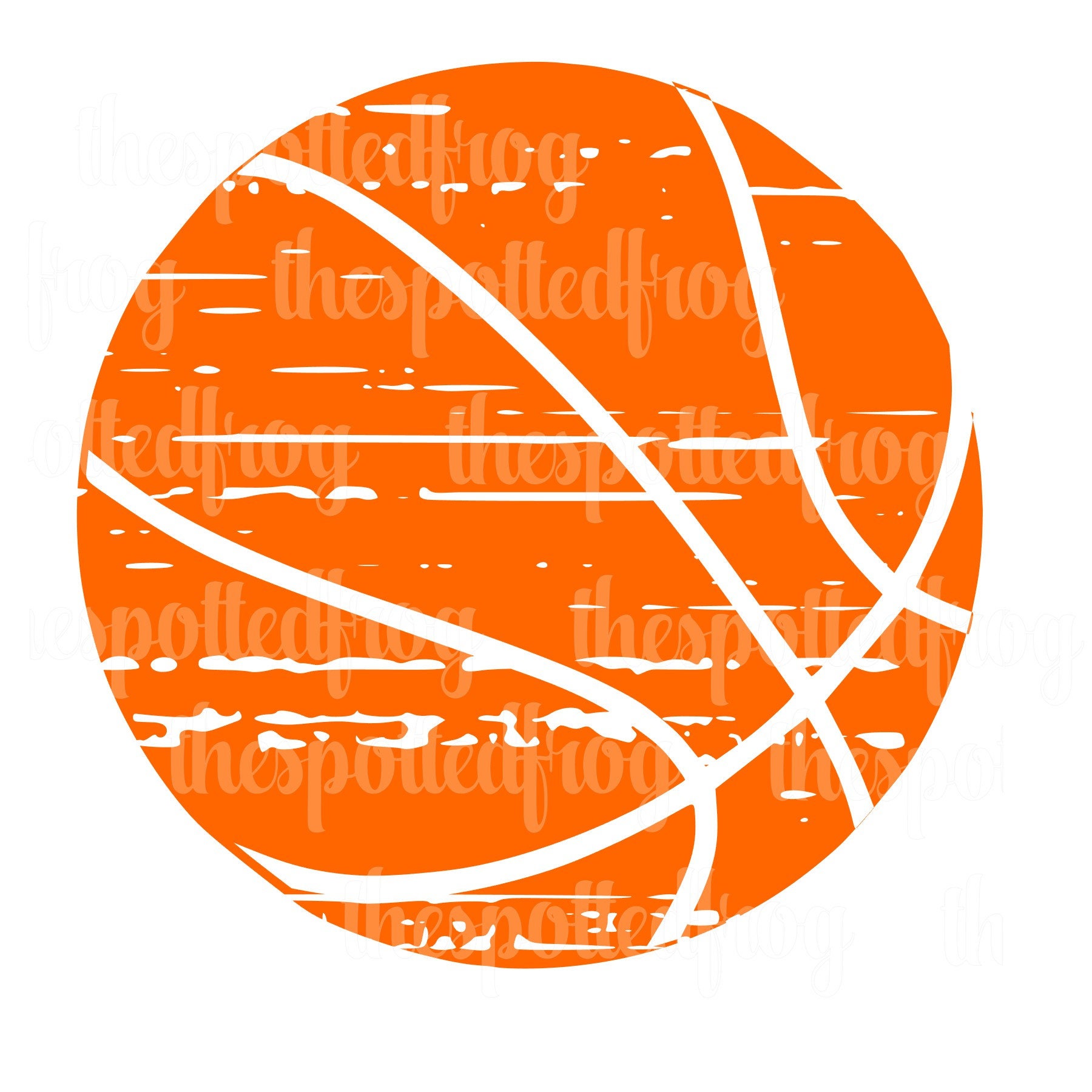 Distressed Basketball SVG/PNG - Etsy