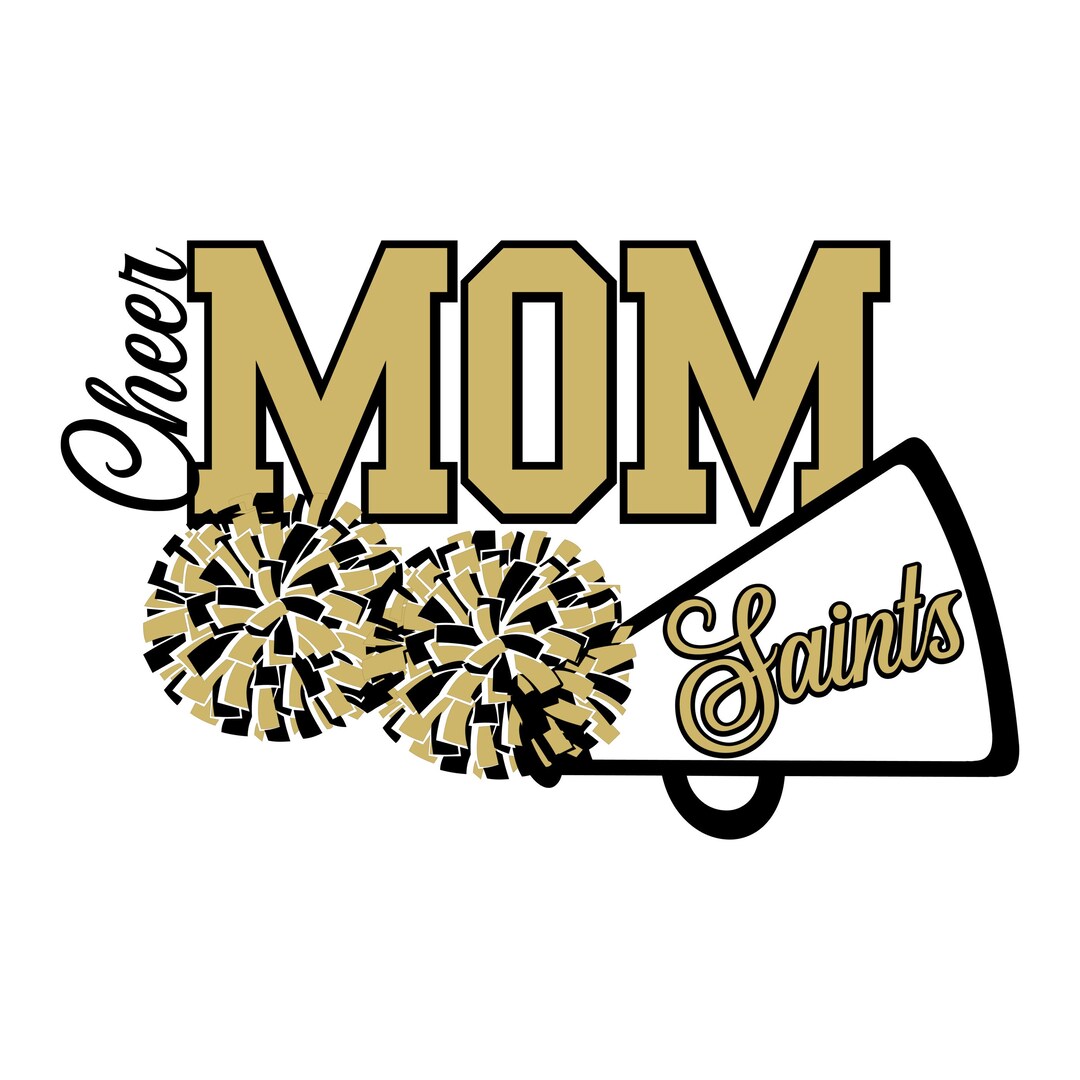 Cheer MOM Saints SVG - Etsy