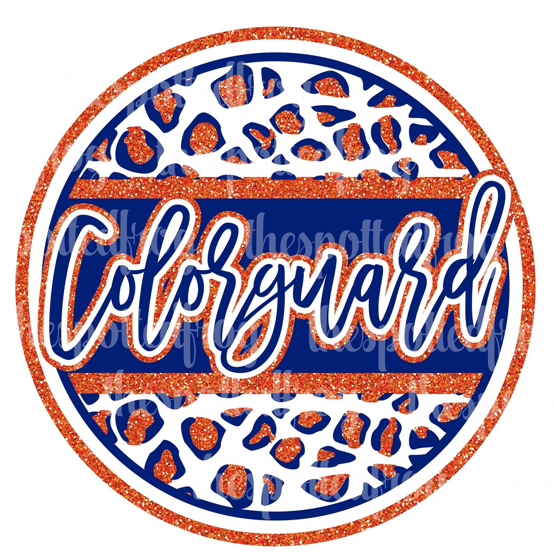 Colorguard Glitter Cheetah Circle PNG - Etsy