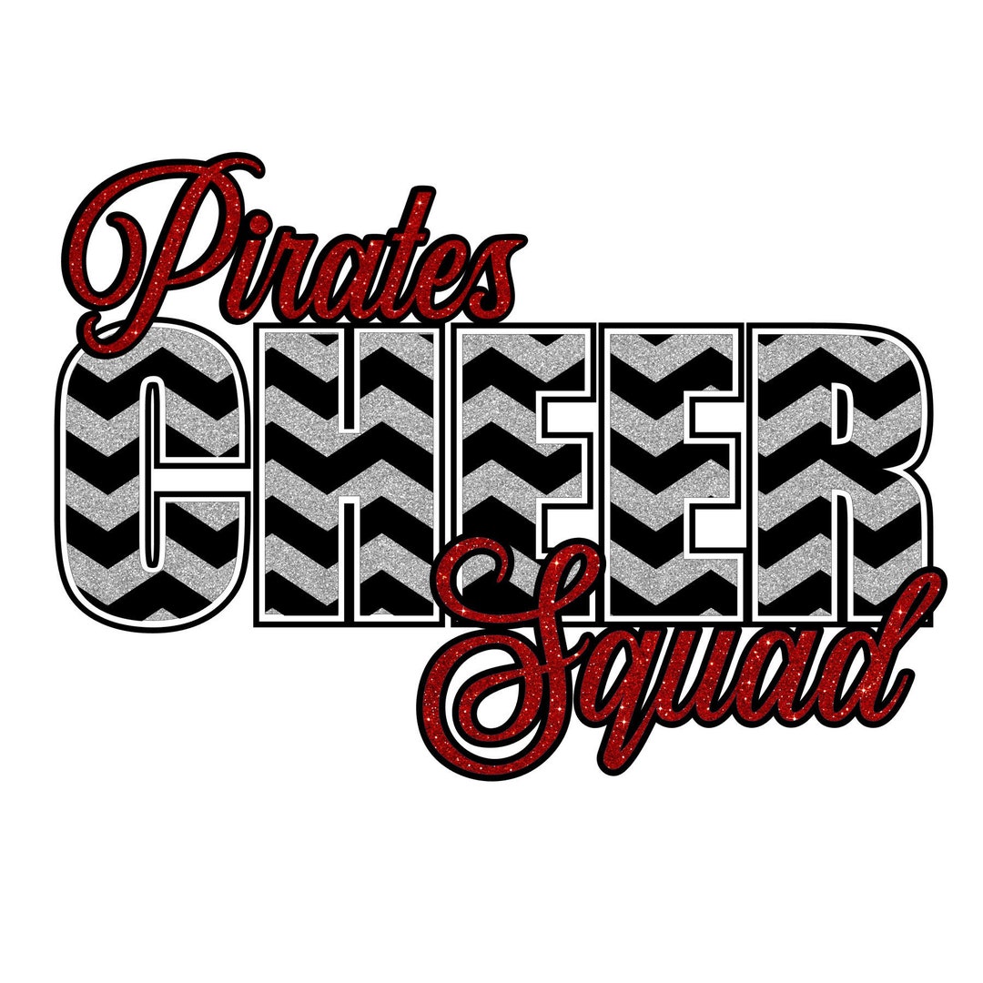 Pirates Glitter Cheer Squad Chevron SVG - Etsy