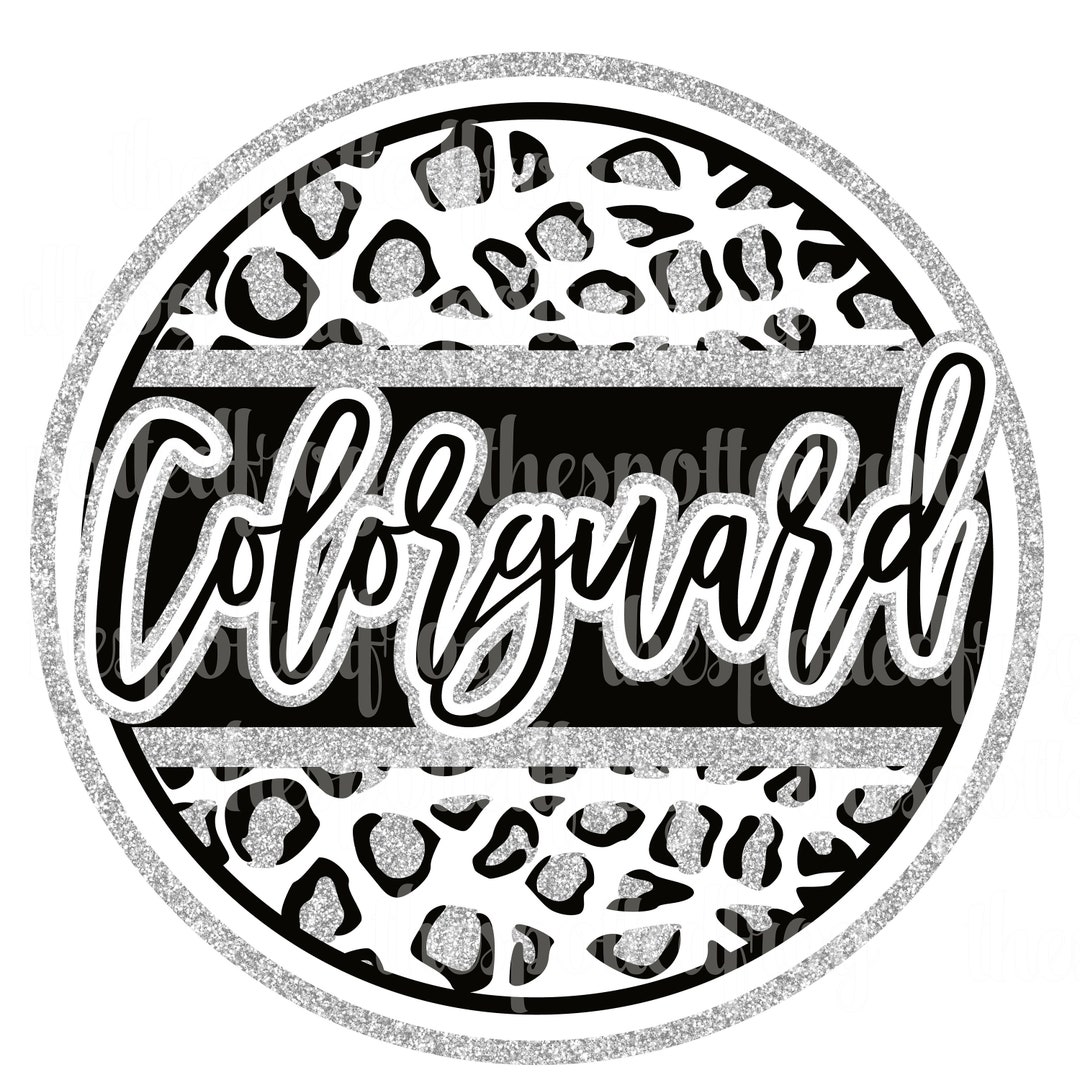 Colorguard Glitter Cheetah Circle PNG - Etsy