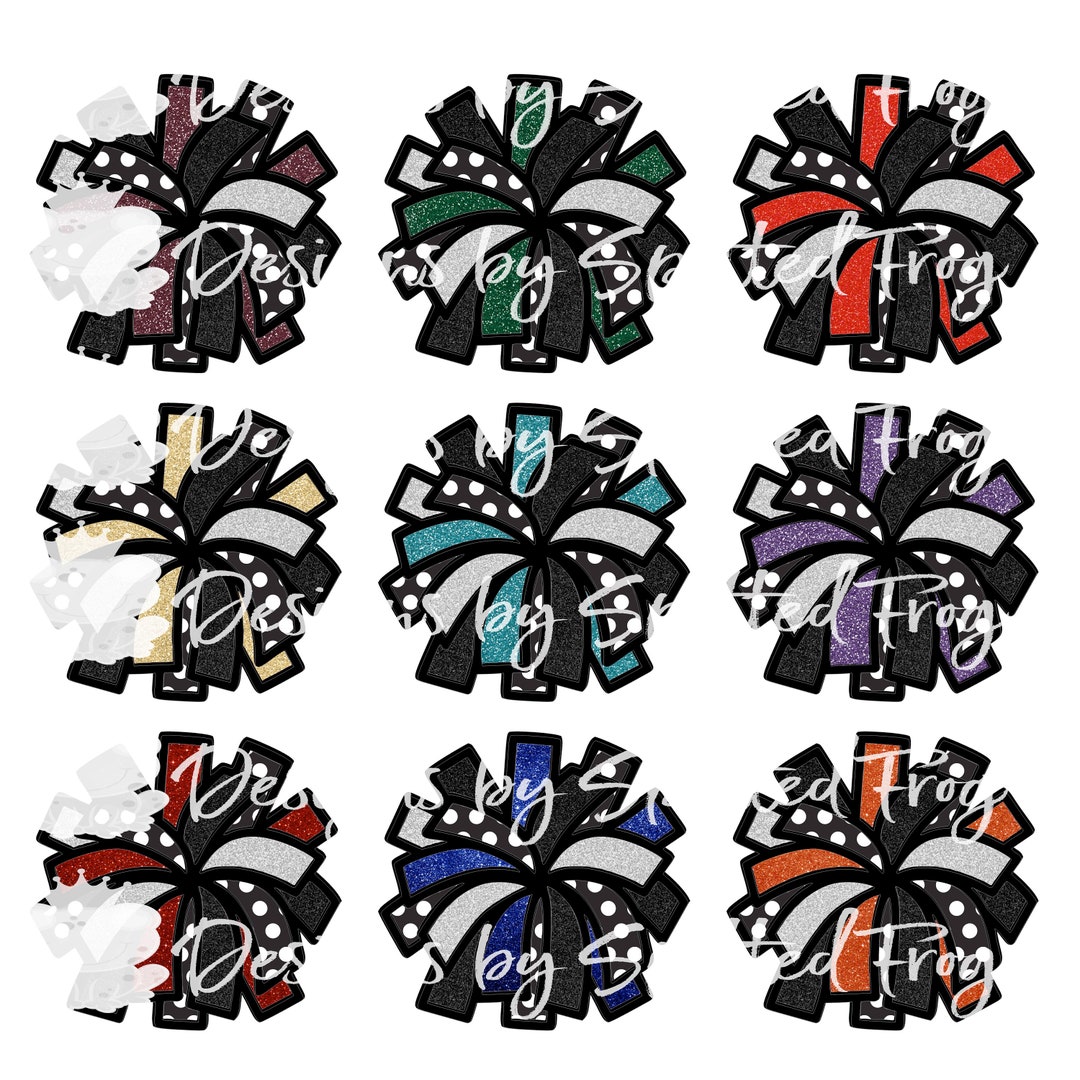 POM Glitter Polka Dot PNG - Etsy