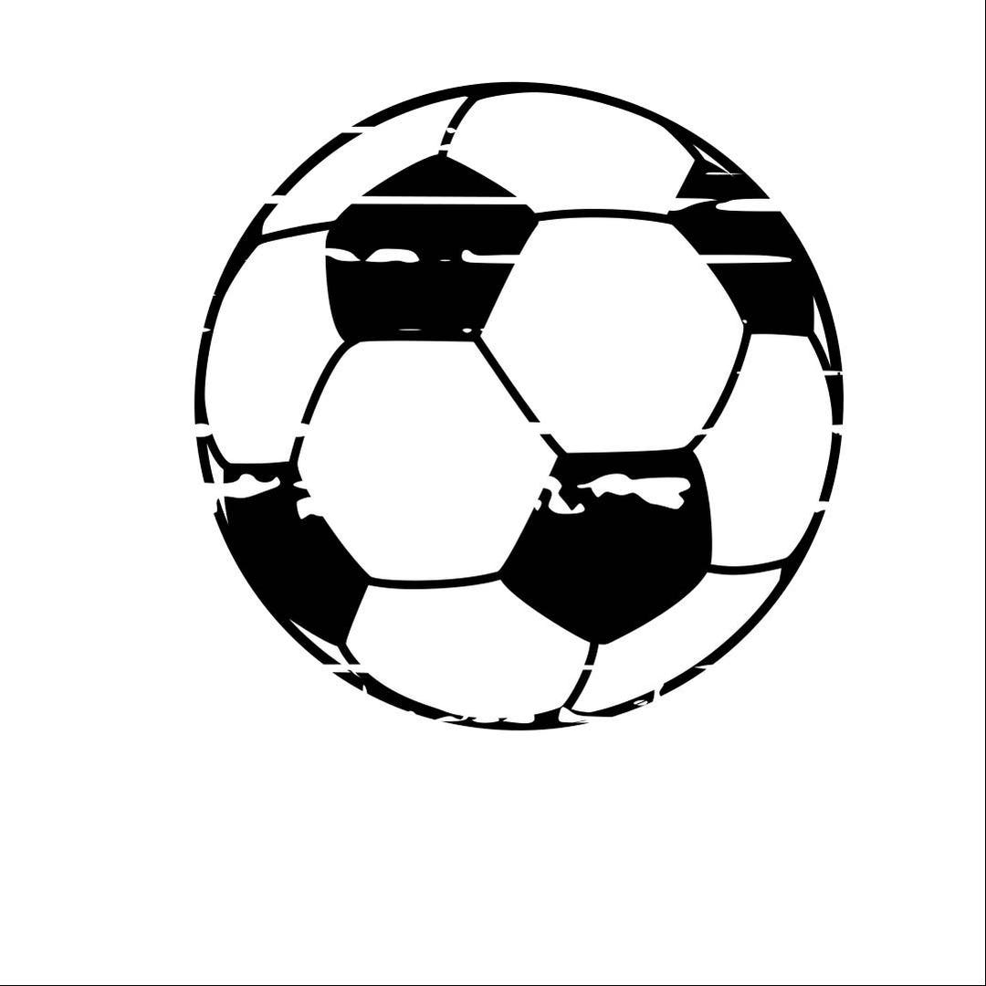 Distressed Soccer Ball SVG - Etsy