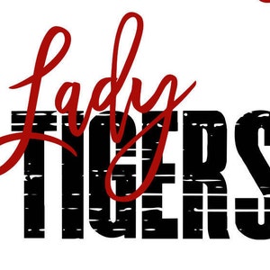 Lady Tigers Distressed SVG - Etsy