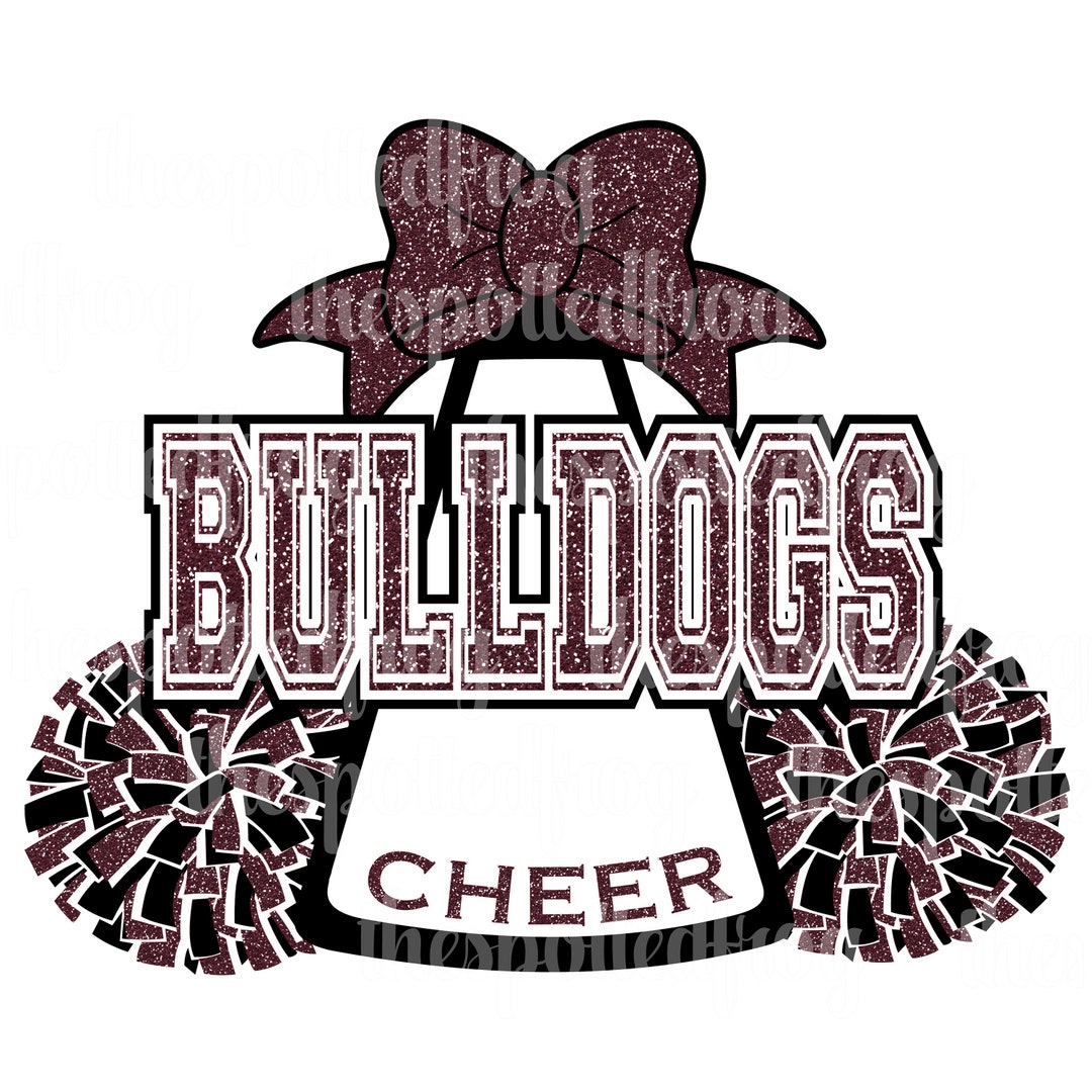 Bulldogs Cheer Glitter PNG - Etsy