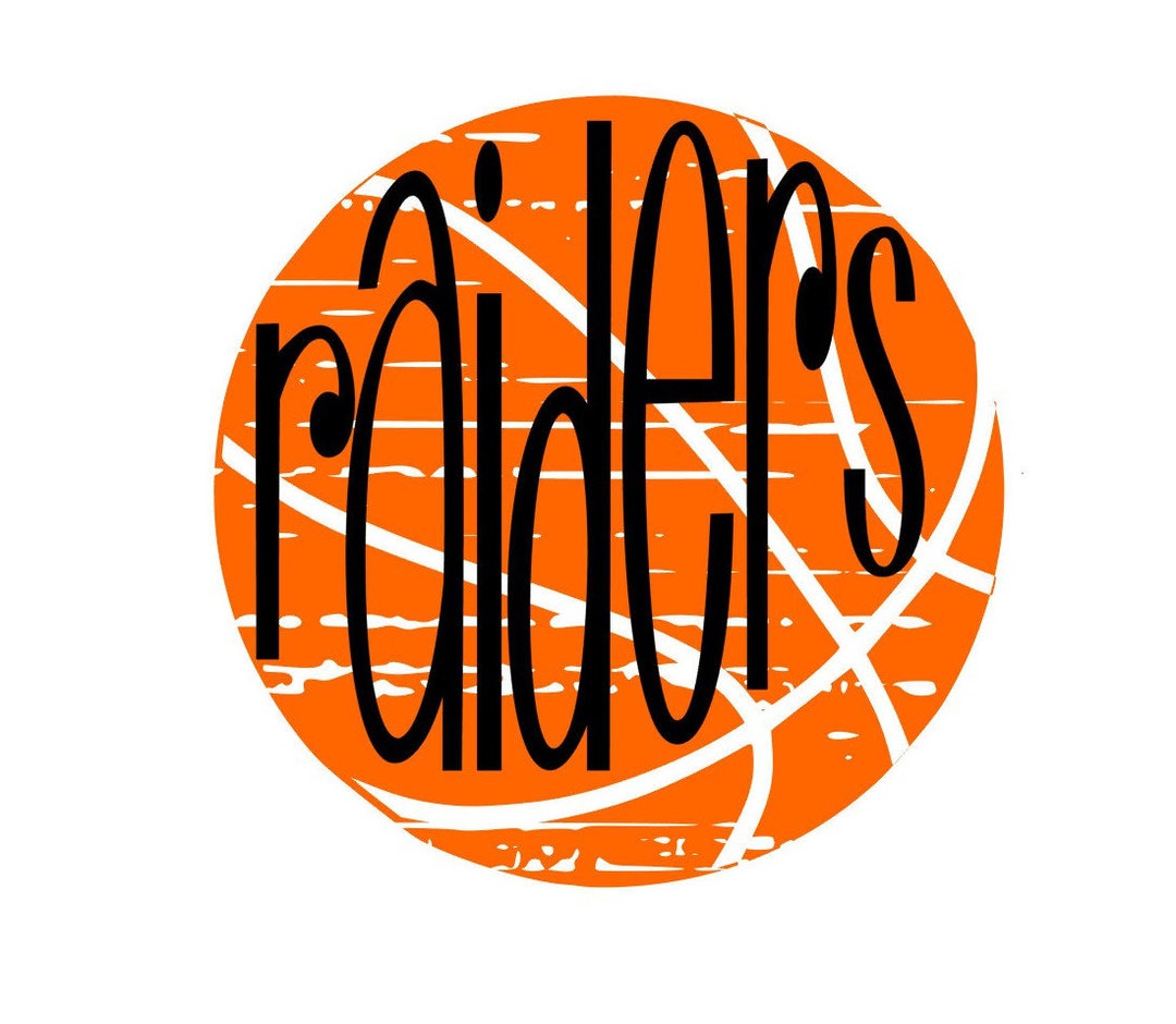Raiders Distressed Basketball SVG - Etsy