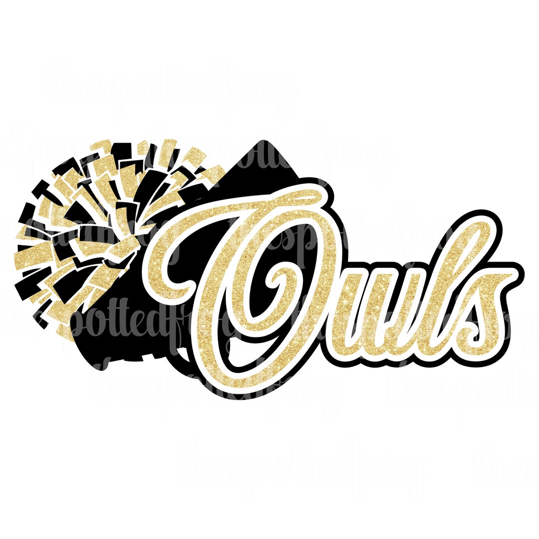 Owls Glitter Cheer SVG/PNG - Etsy