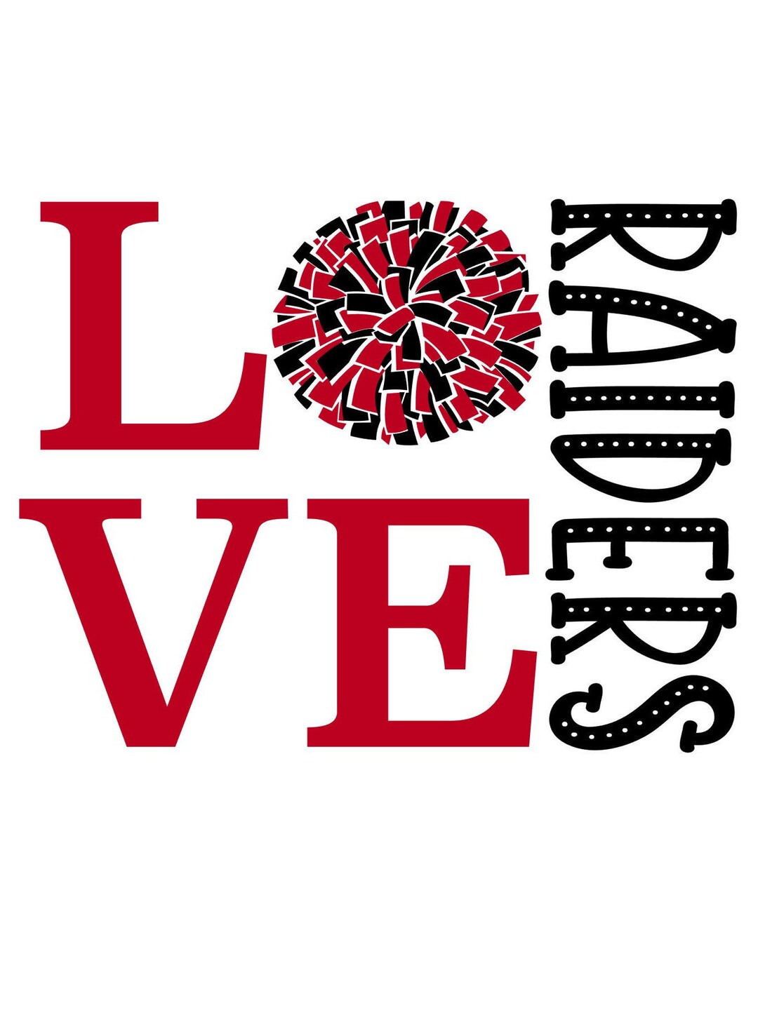 Love Raiders Cheer SVG - Etsy