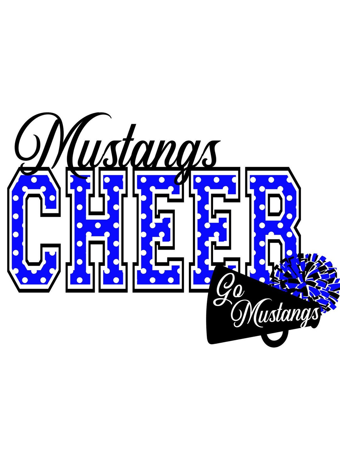 Mustangs Cheer SVG - Etsy