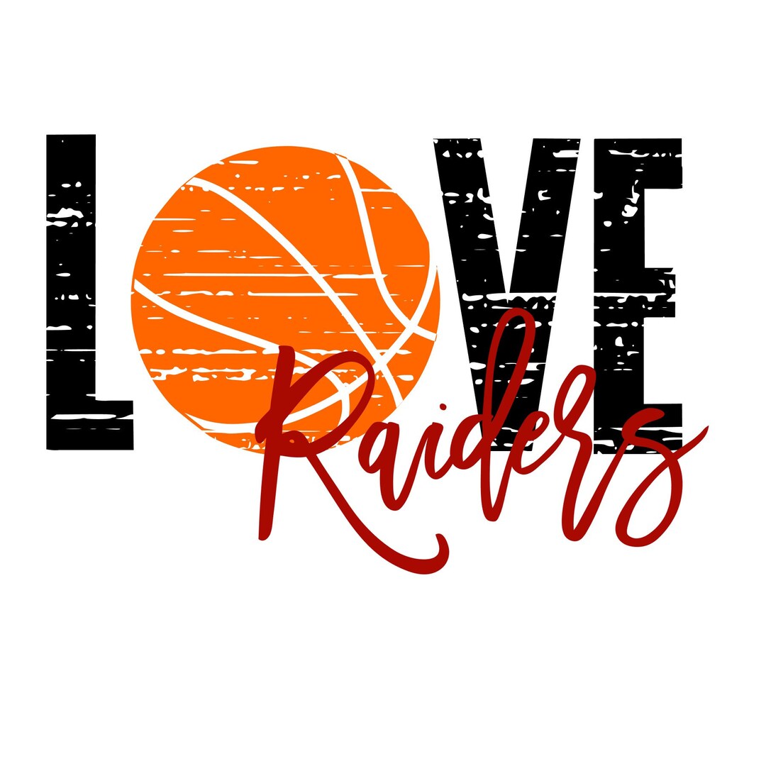 Love Raiders Basketball Distressed SVG - Etsy