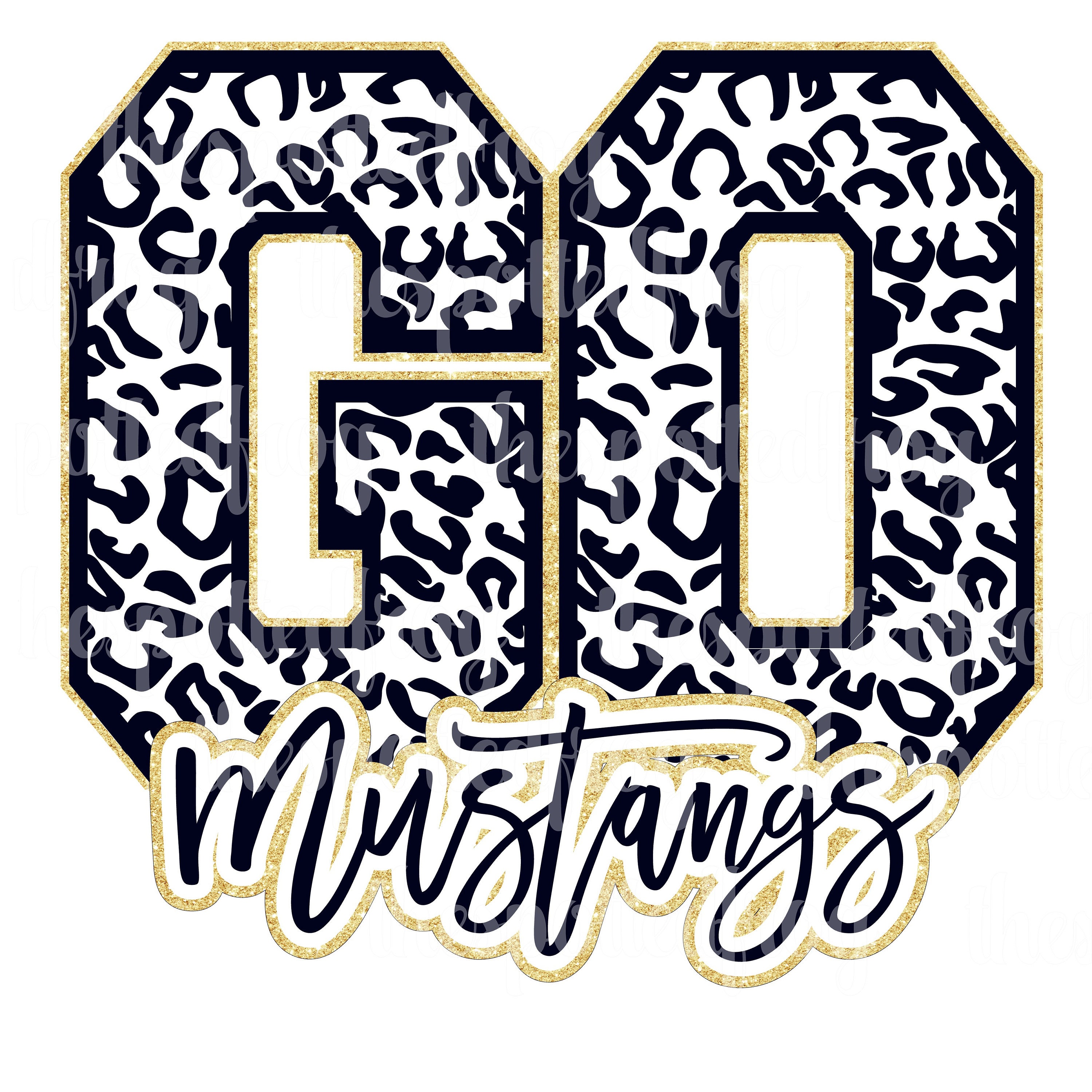 GO Mustangs Leopard SVG/PNG - Etsy
