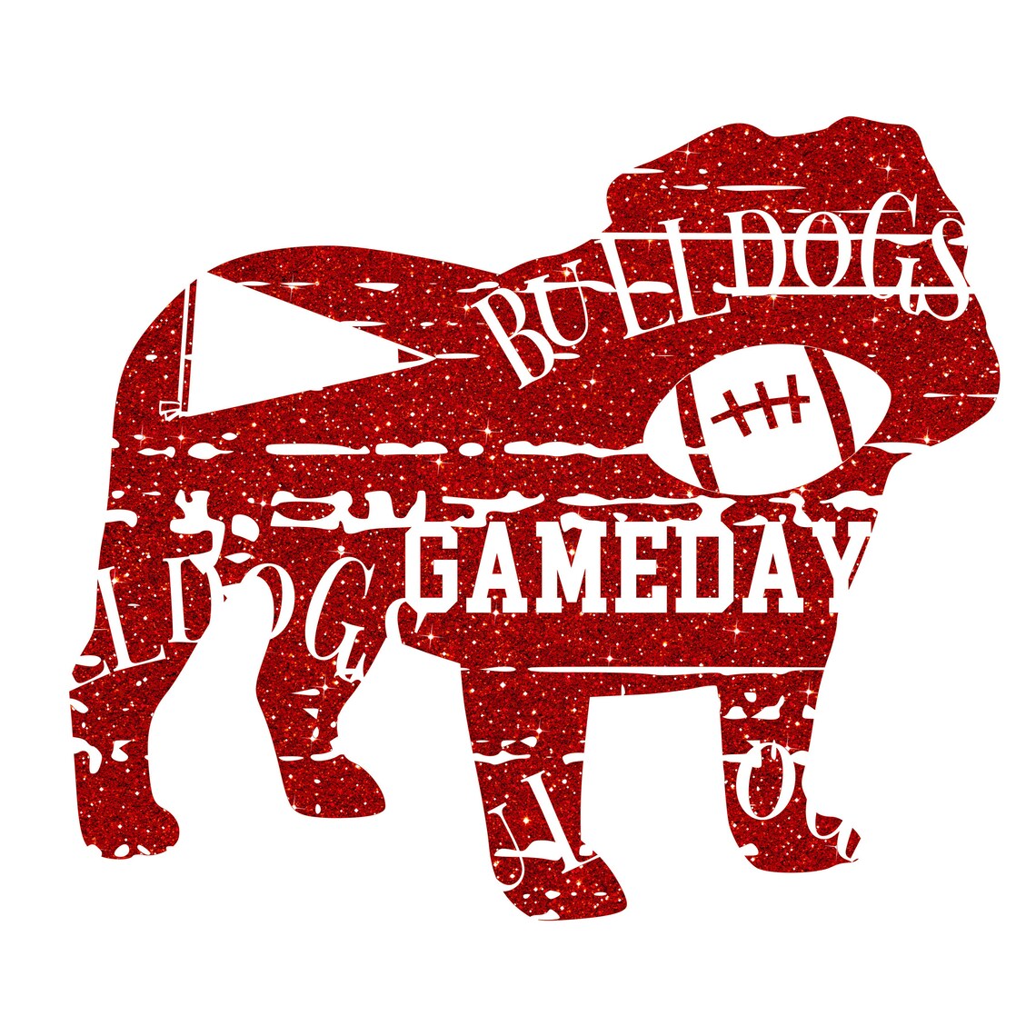 Bulldogs Football Distressed SVG/PNG - Etsy