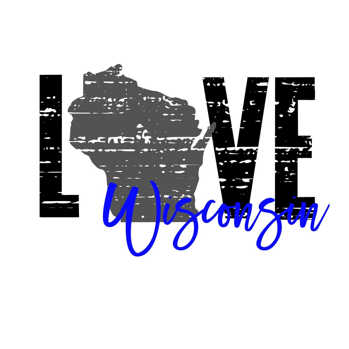Love Wisconsin State SVG - Etsy