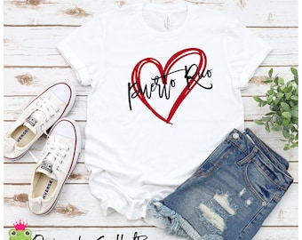 Puerto Rico Flag SVG, Puerto Rico Heart DXF, Puerto Rico Love PNG, I ...