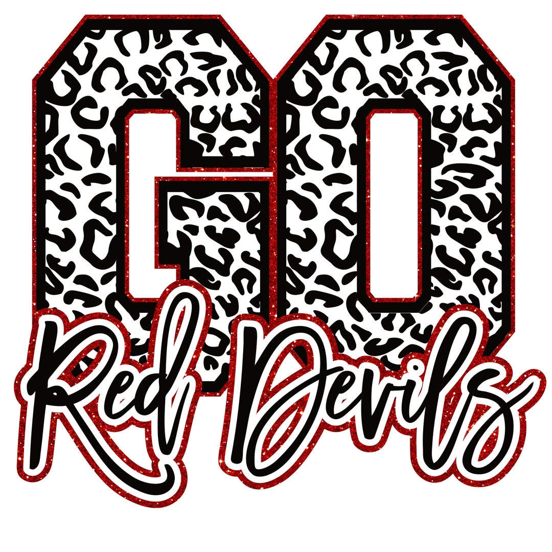 GO Red Devils Leopard SVG/PNG - Etsy
