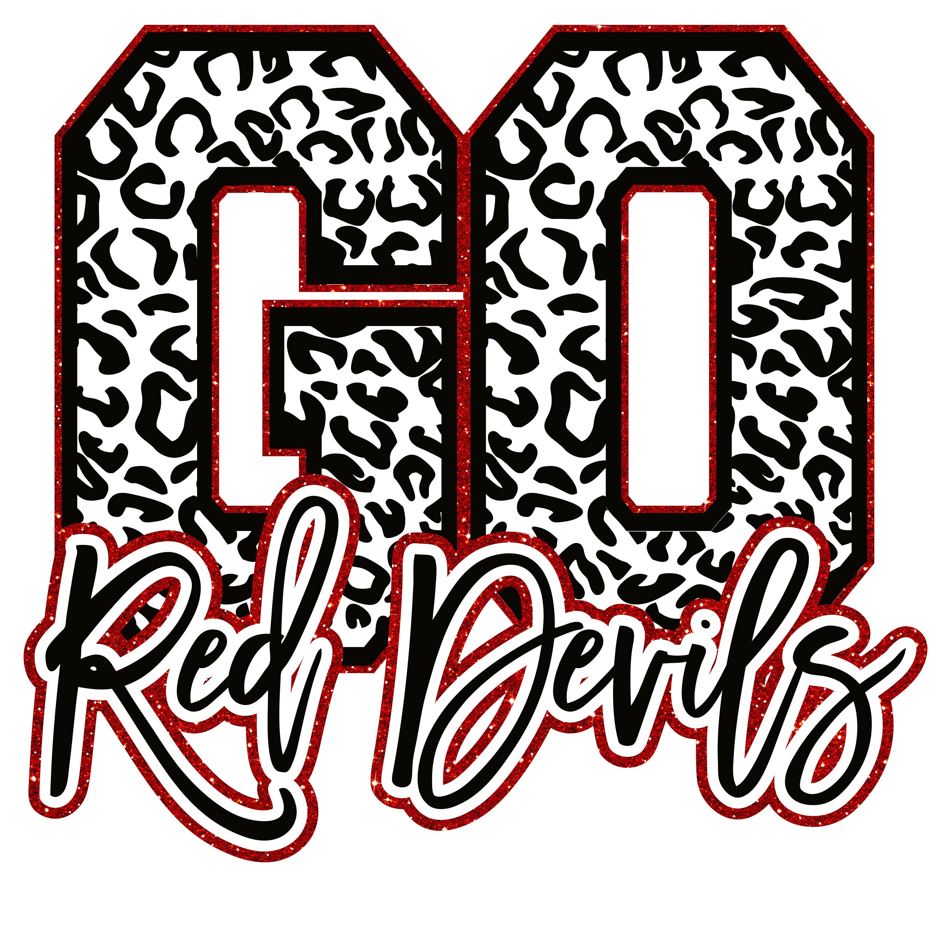 GO Red Devils Leopard SVG/PNG | Etsy