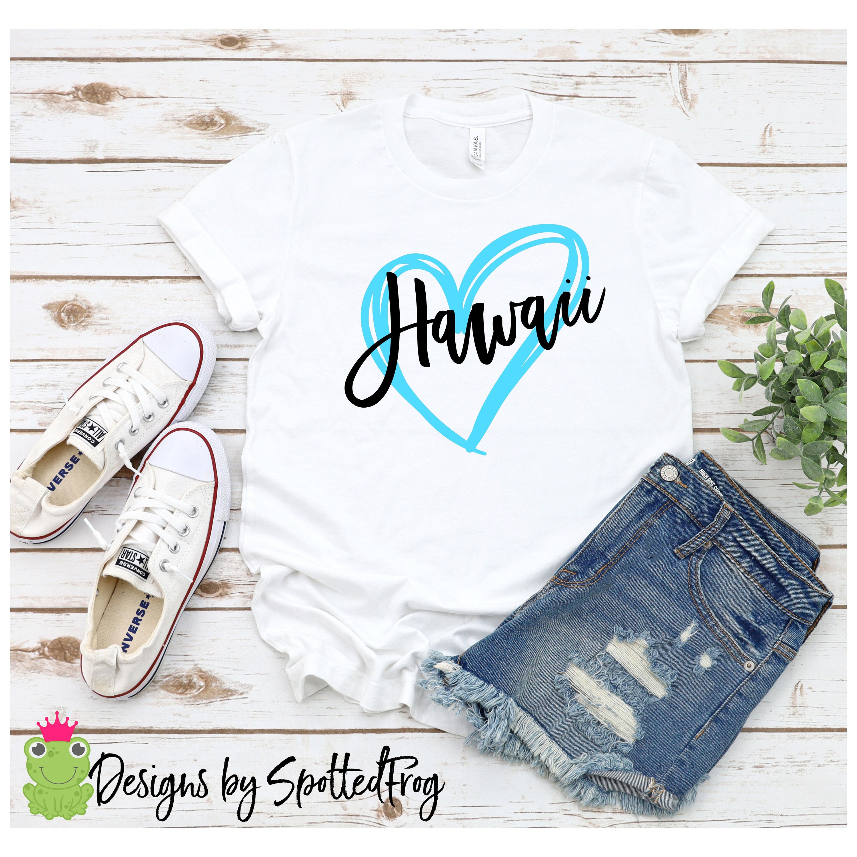 Hawaii Heart SVG/PNG - Etsy