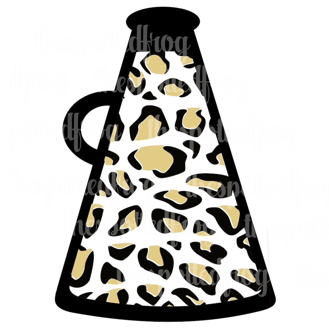 Cheetah/leopard Cheer Megaphone SVG/PNG - Etsy