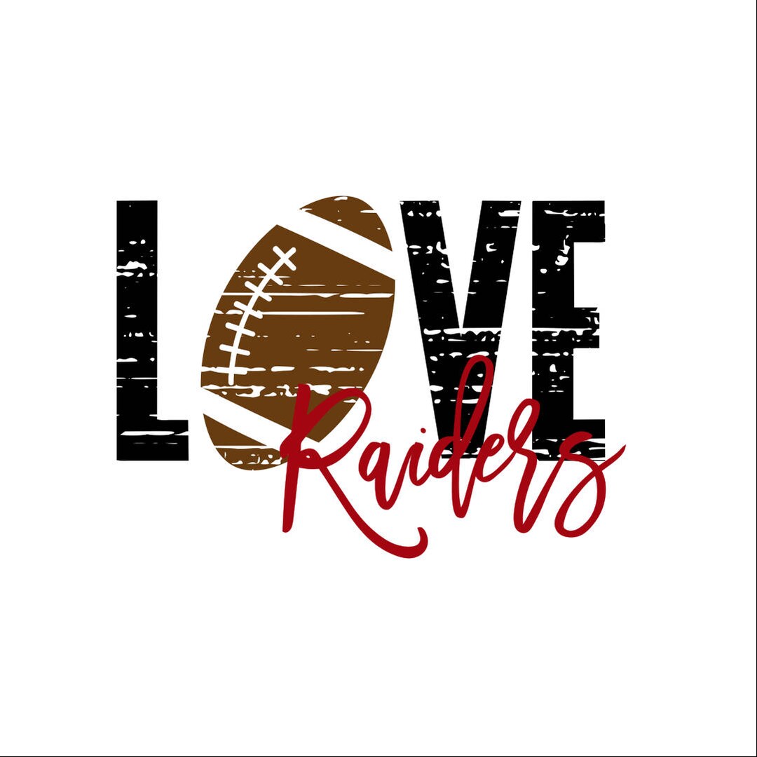 Love Raiders Distressed Football SVG - Etsy