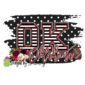 Oklahoma Stripes Flowers Printable PNG - Etsy