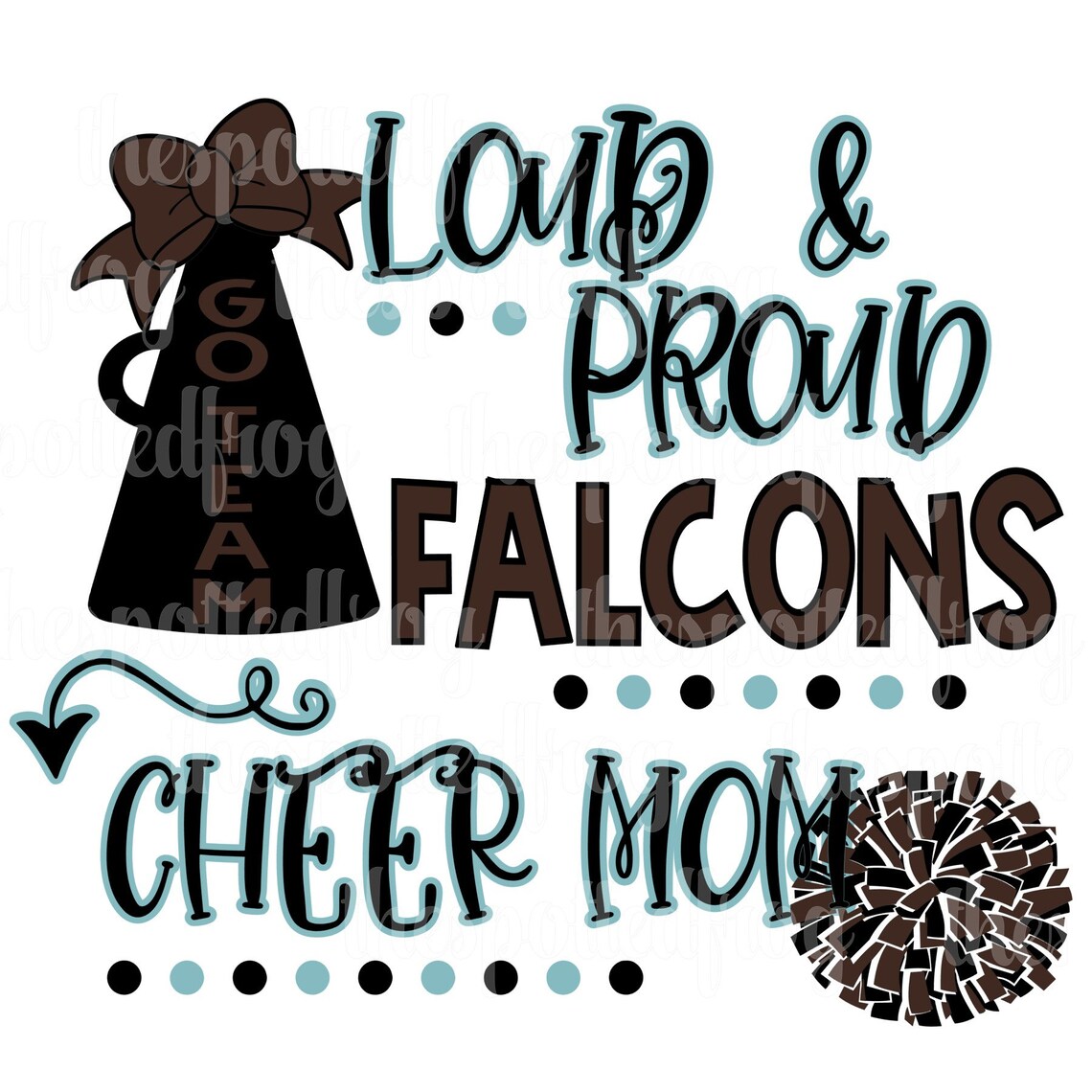 Loud & Proud Falcons Leopard/glitter Cheer MOM SVG/PNG - Etsy
