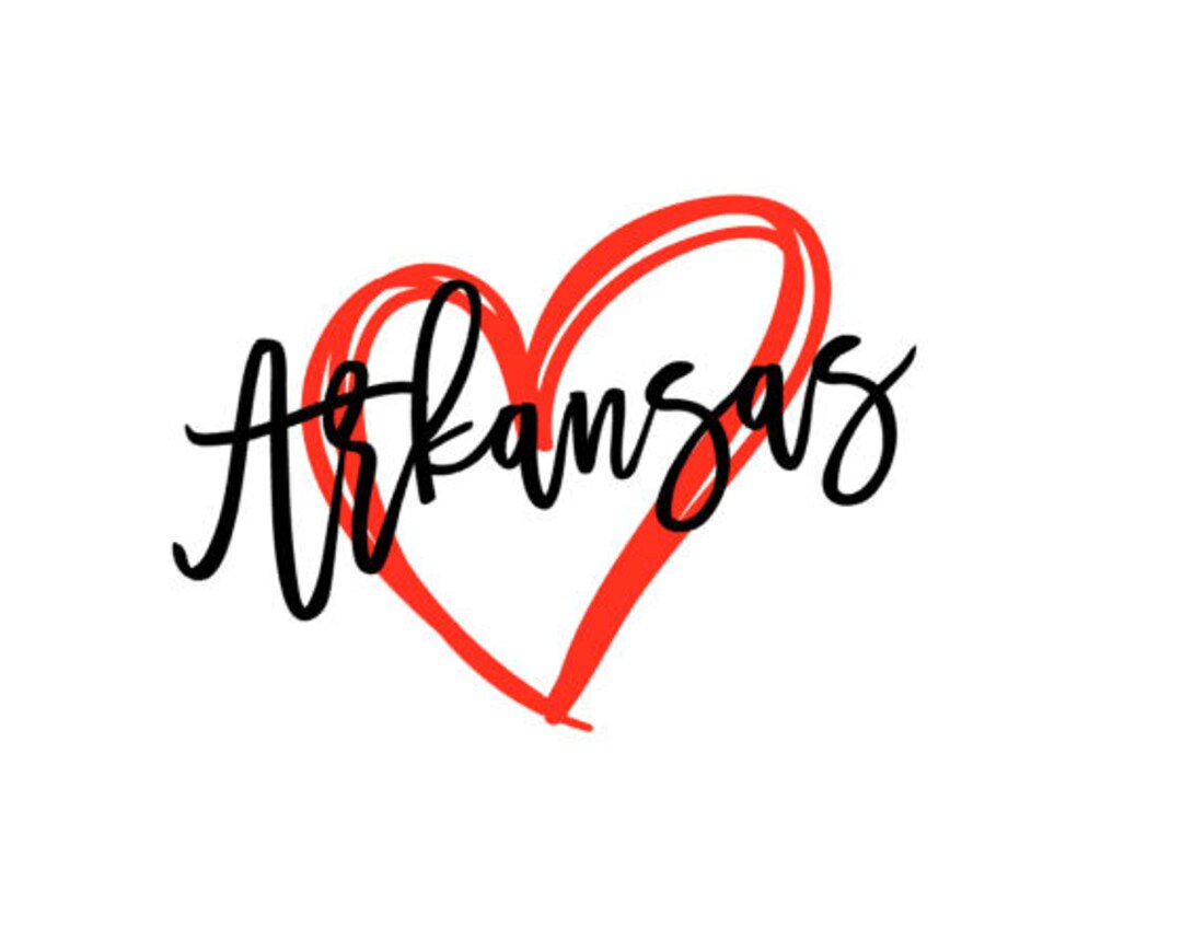 Arkansas Heart SVG - Etsy