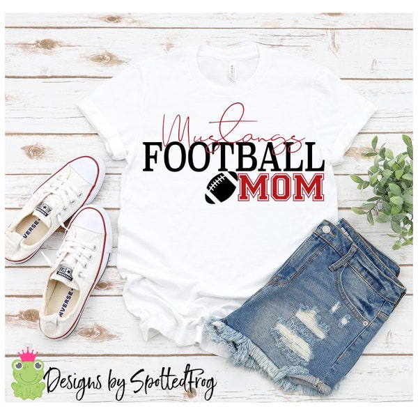 Mustangs Football Svg - Etsy