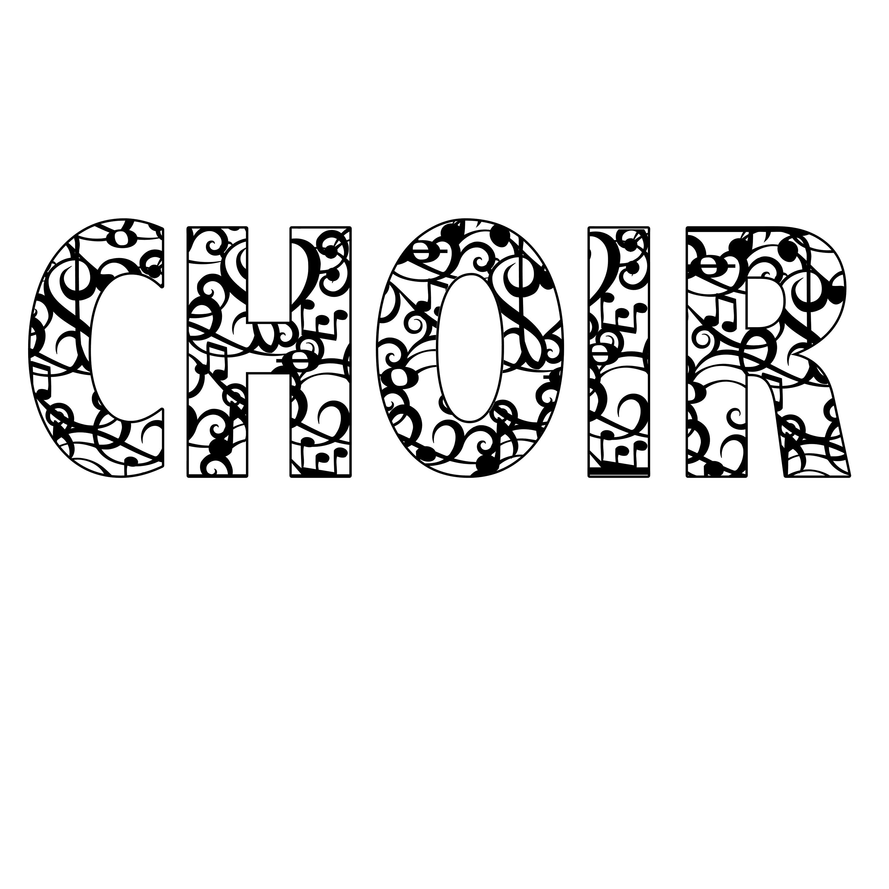 Choir Music Notes SVG/PNG | Etsy