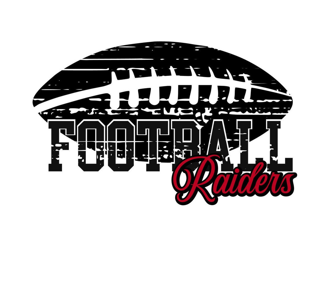 Raiders Distressed Football SVG - Etsy