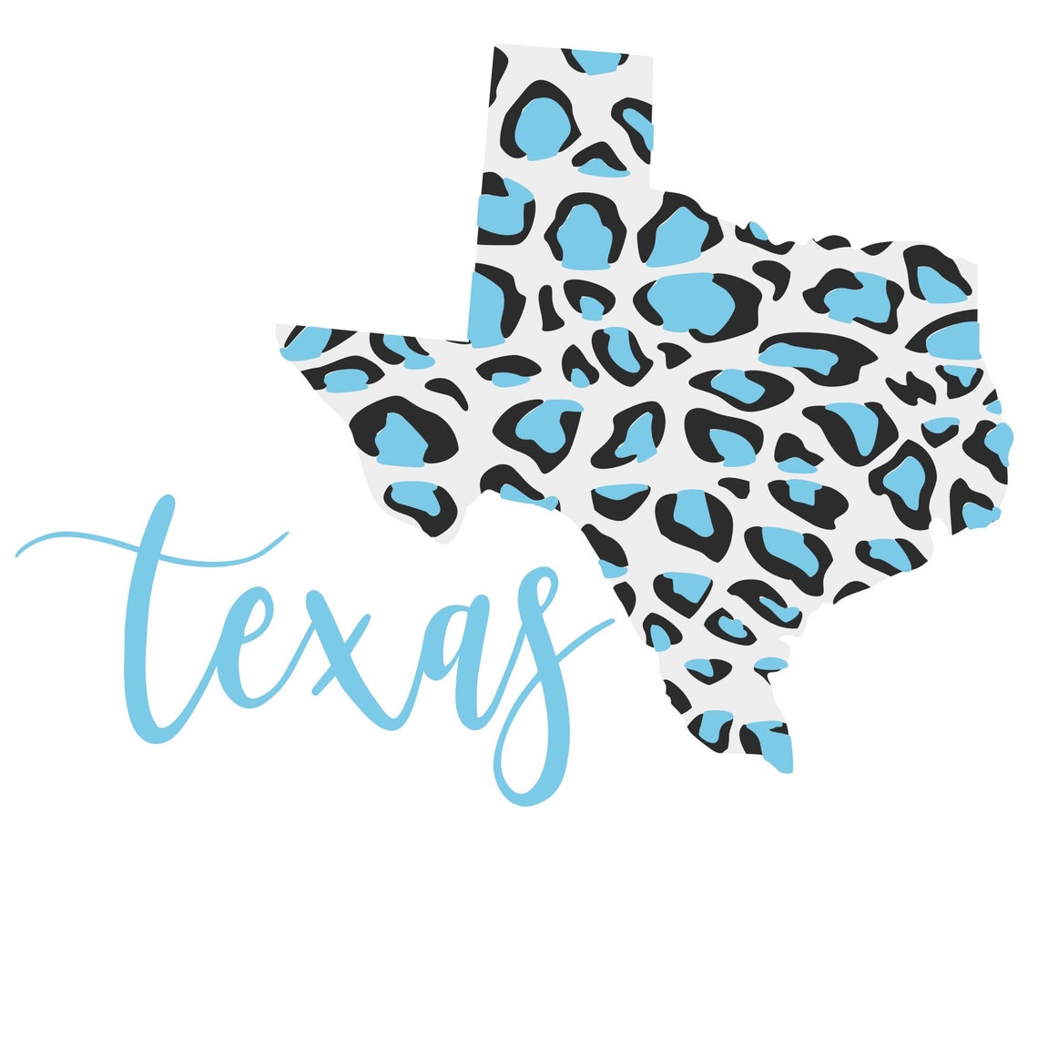 Texas State Cheetah/leopard Glitter/no Glitter SVG | Etsy