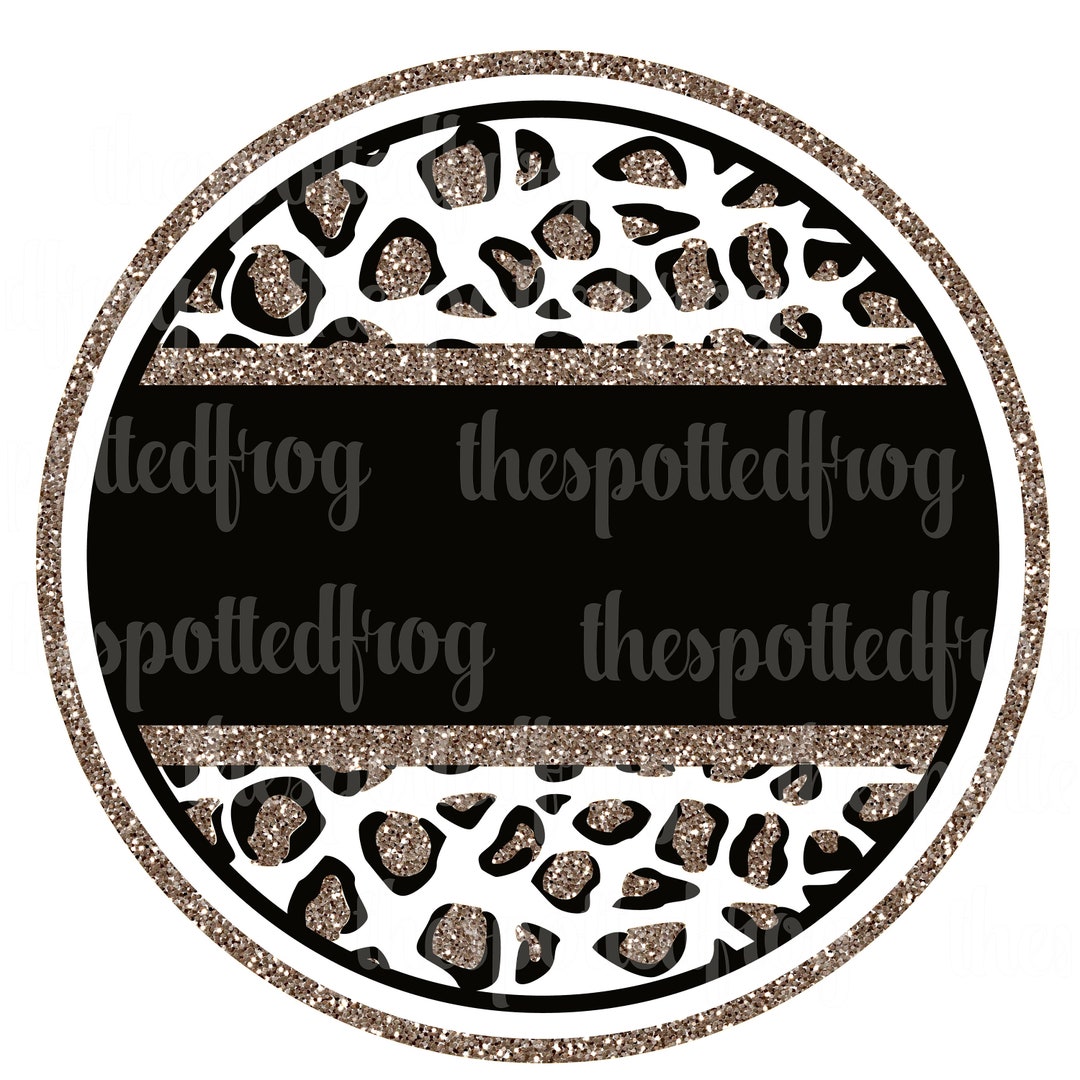 Cheetah Glitter Circle PNG - Etsy