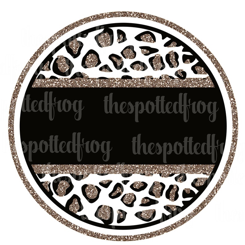 Cheetah Glitter Circle PNG - Etsy