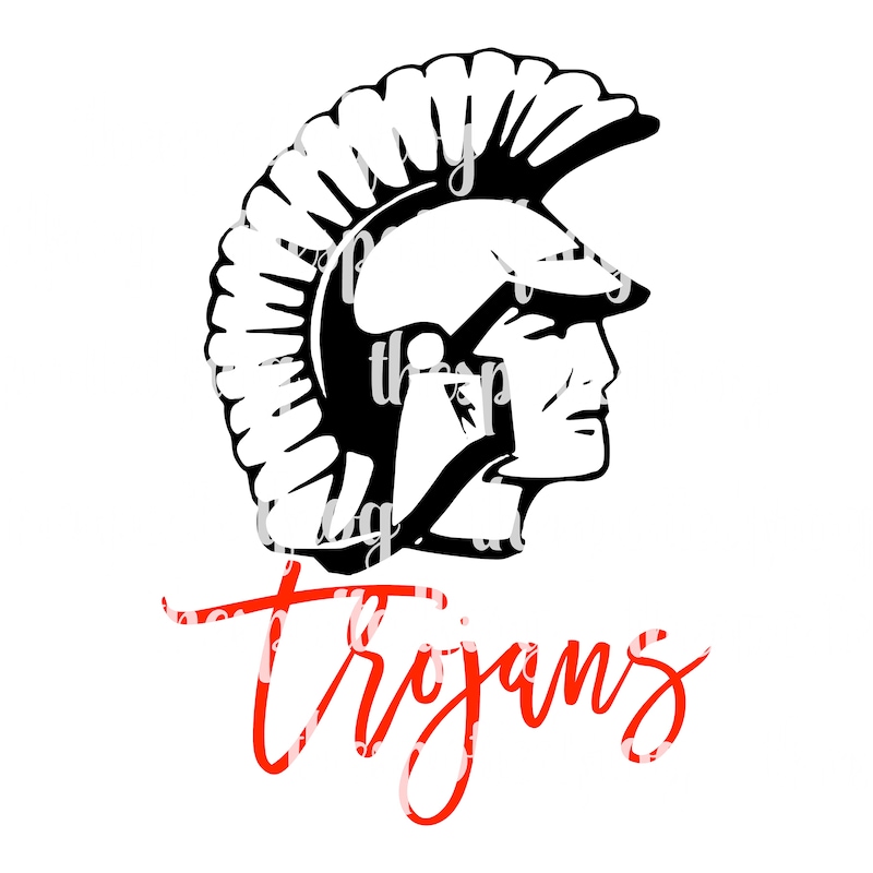 Trojans Football Svg - Etsy