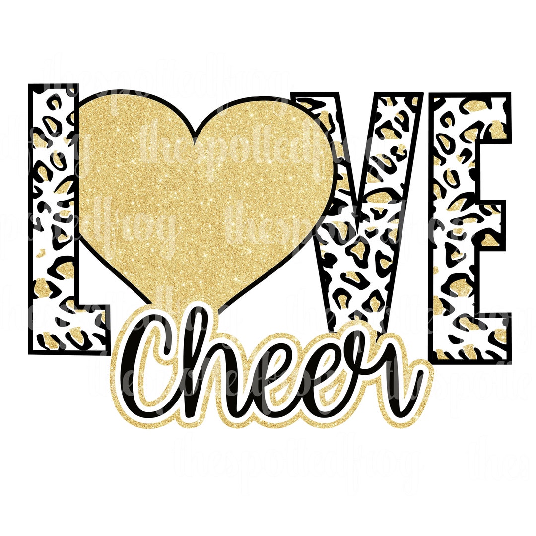Love Cheer Cheetah SVG/PNG - Etsy