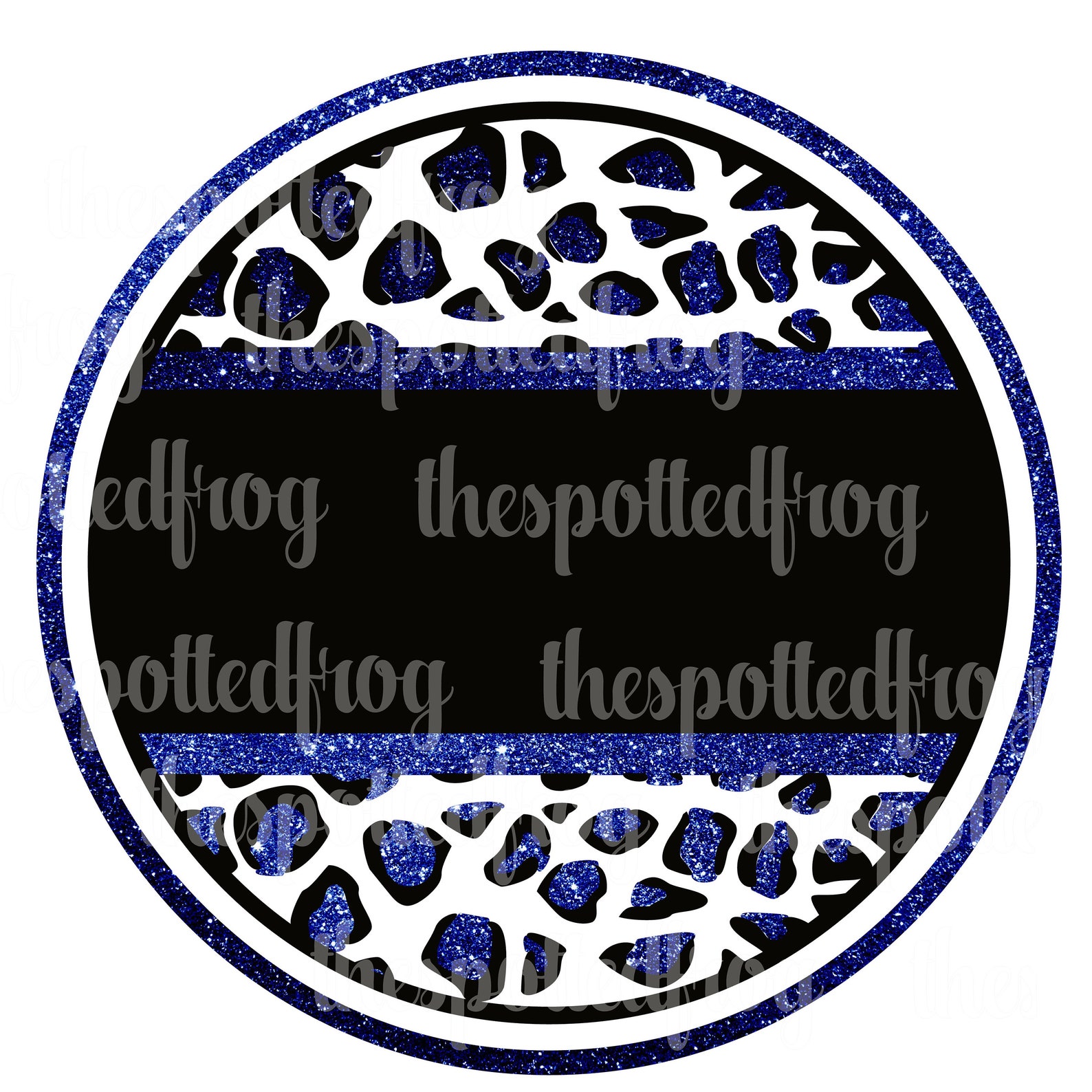Cheetah Glitter Circle PNG - Etsy