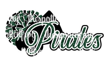Pirates SVG, Pirates Cheer Pom Pom Svg, Cheerleading SVG, Pirates Cheer ...