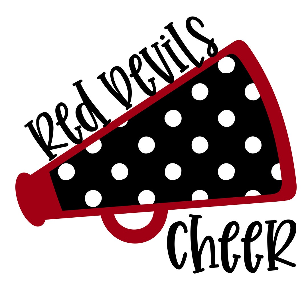 Red Devils Cheer Polka Dots SVG/PNG - Etsy
