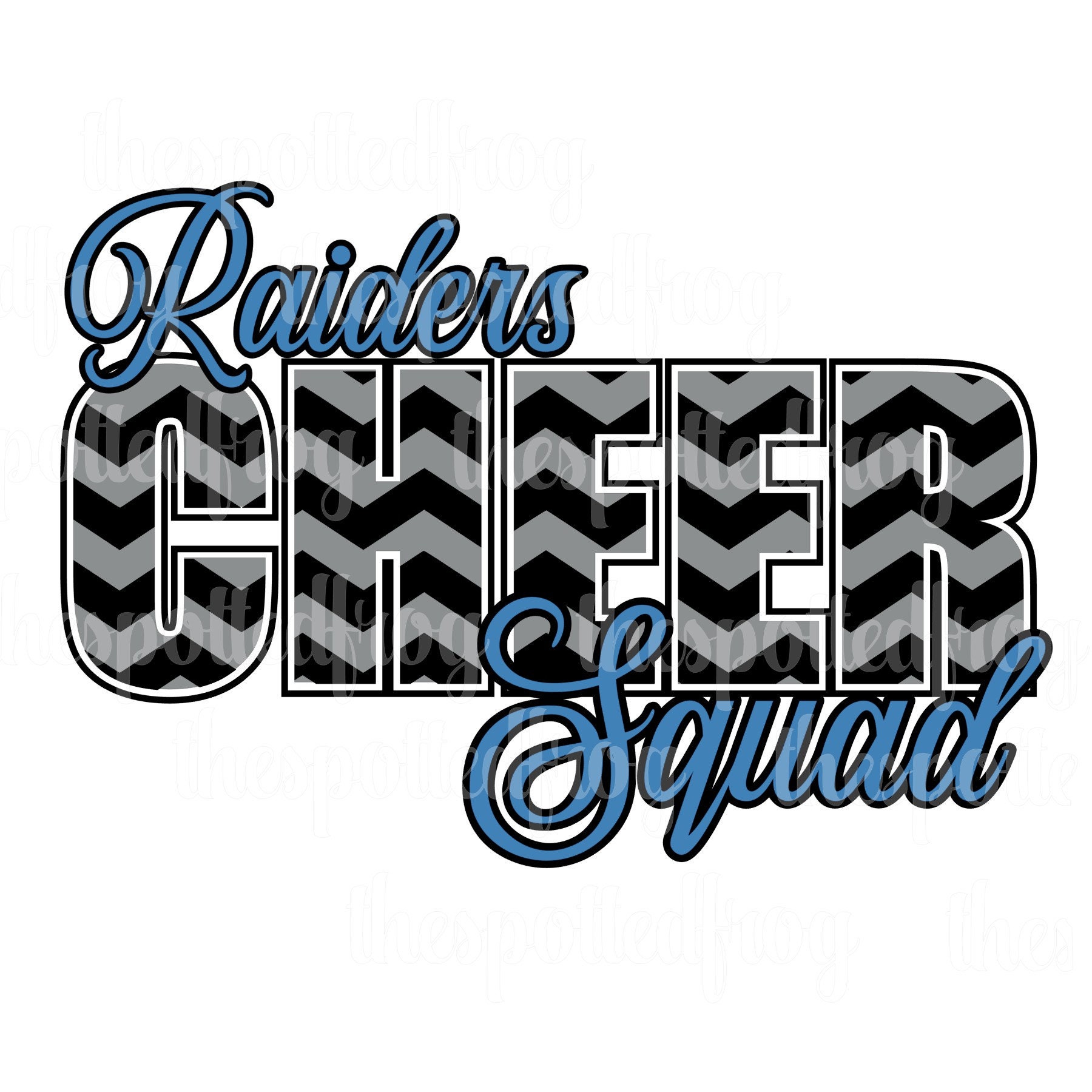Raiders Cheer Squad Chevron Glitter SVG | Etsy