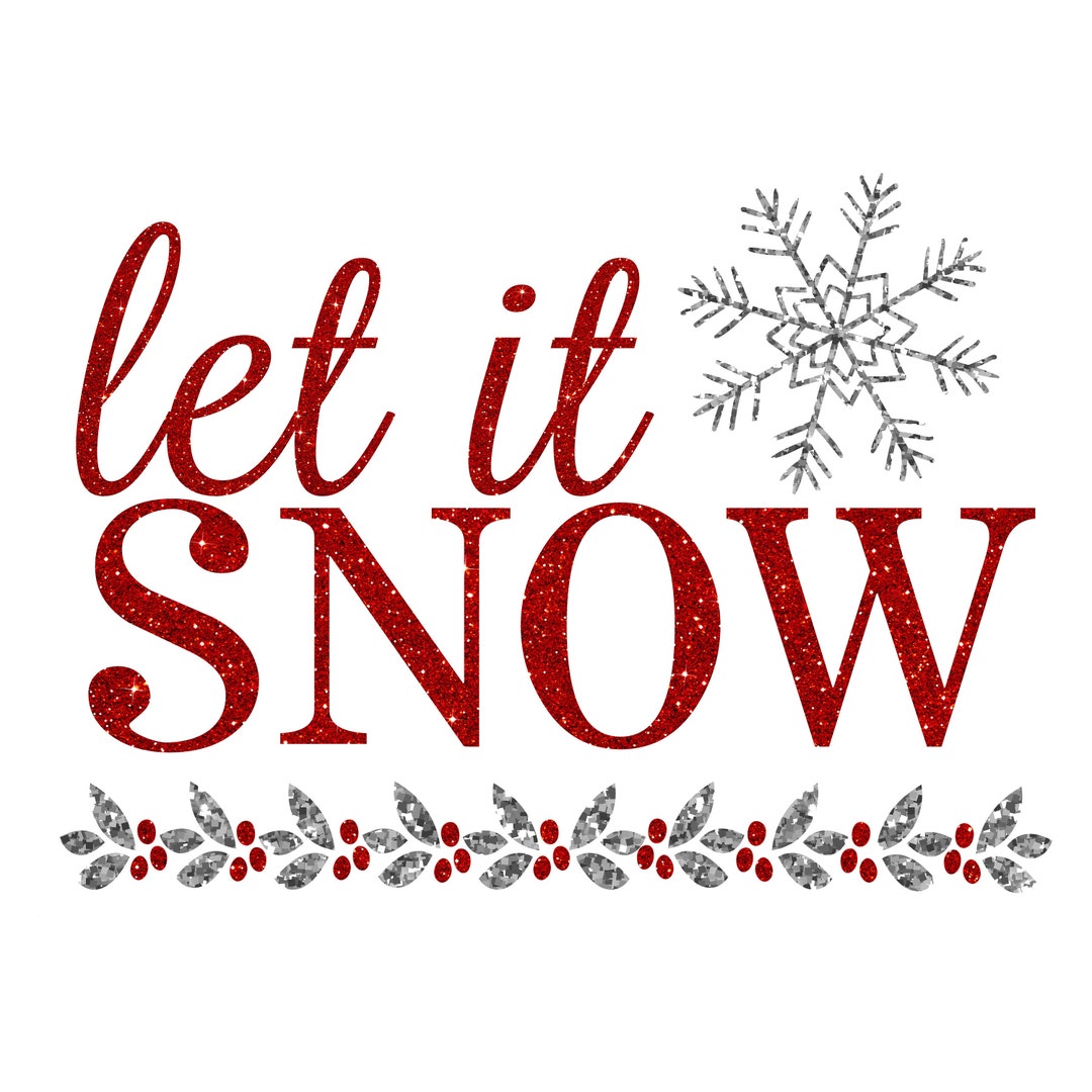 Let It Snow Snowflake Christmas SVG/PNG - Etsy