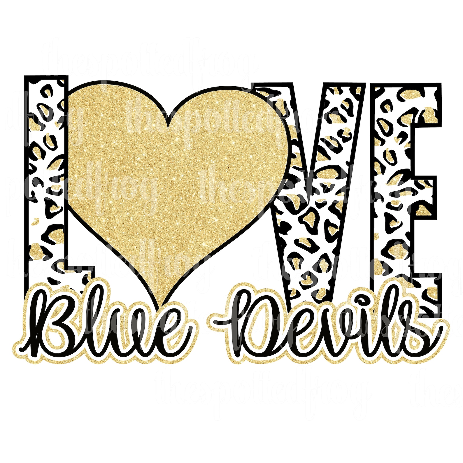 Love Blue Devils Cheetah SVG/PNG - Etsy